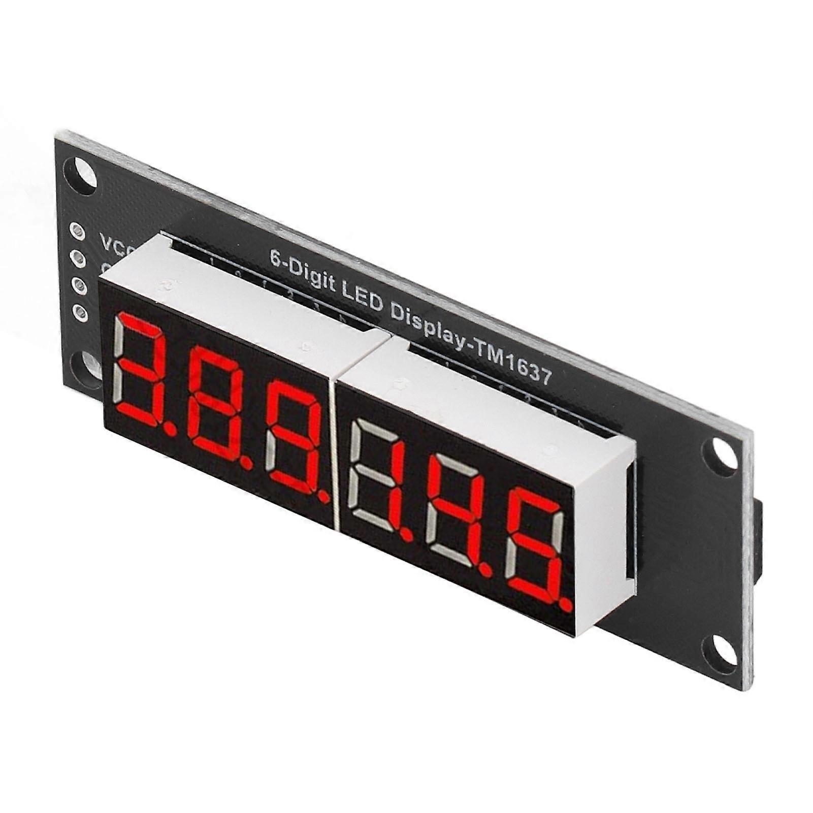 6 Digit LED Segment Display Red 0.36in TM1637 Driver Digital ...
