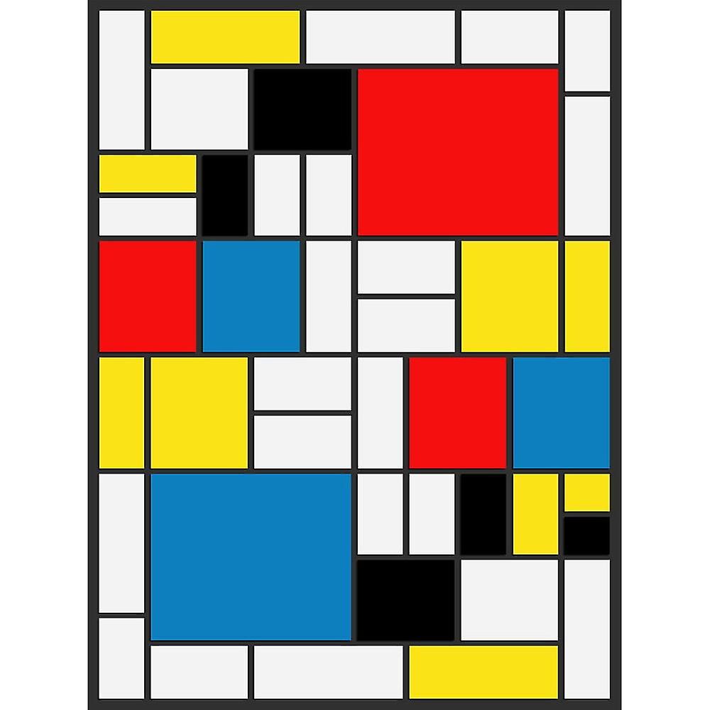 Piet Mondriaan compositie met rood, blauw en geel 1930 abstracte ...