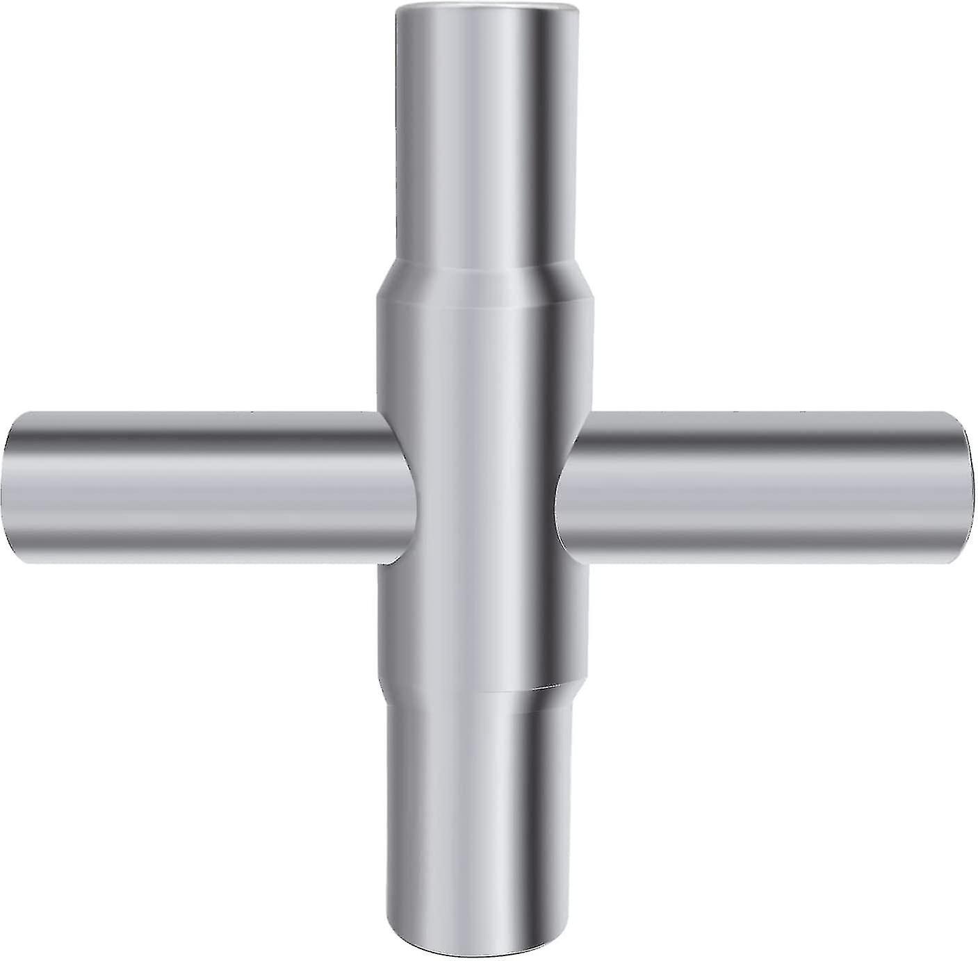 4-way Key Steel Wrench Silver Water Utility Key For Hose Bib Spigot ...