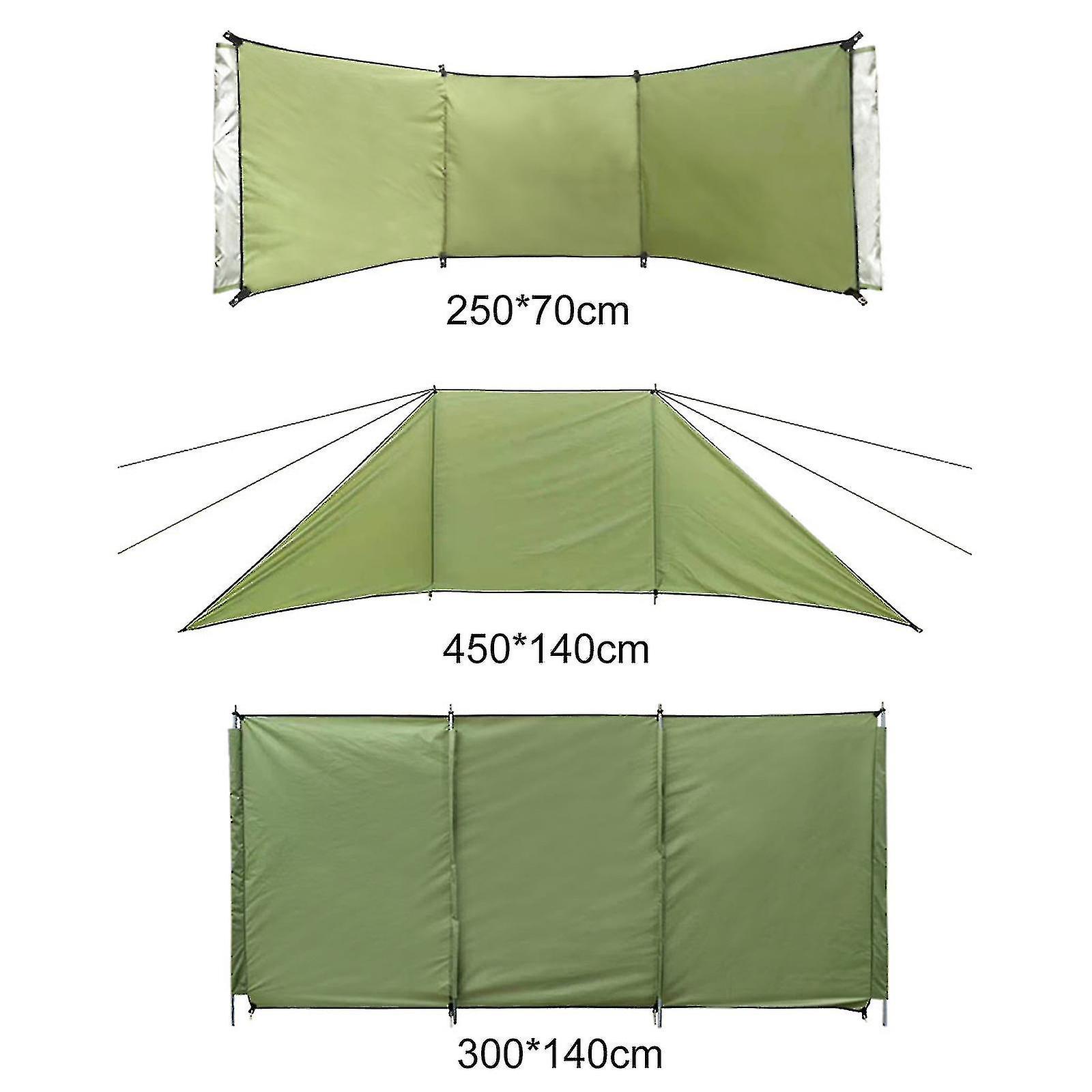 Portable Windbreaker Lightweight 3 Panel Wind Screen Camping Garden ...