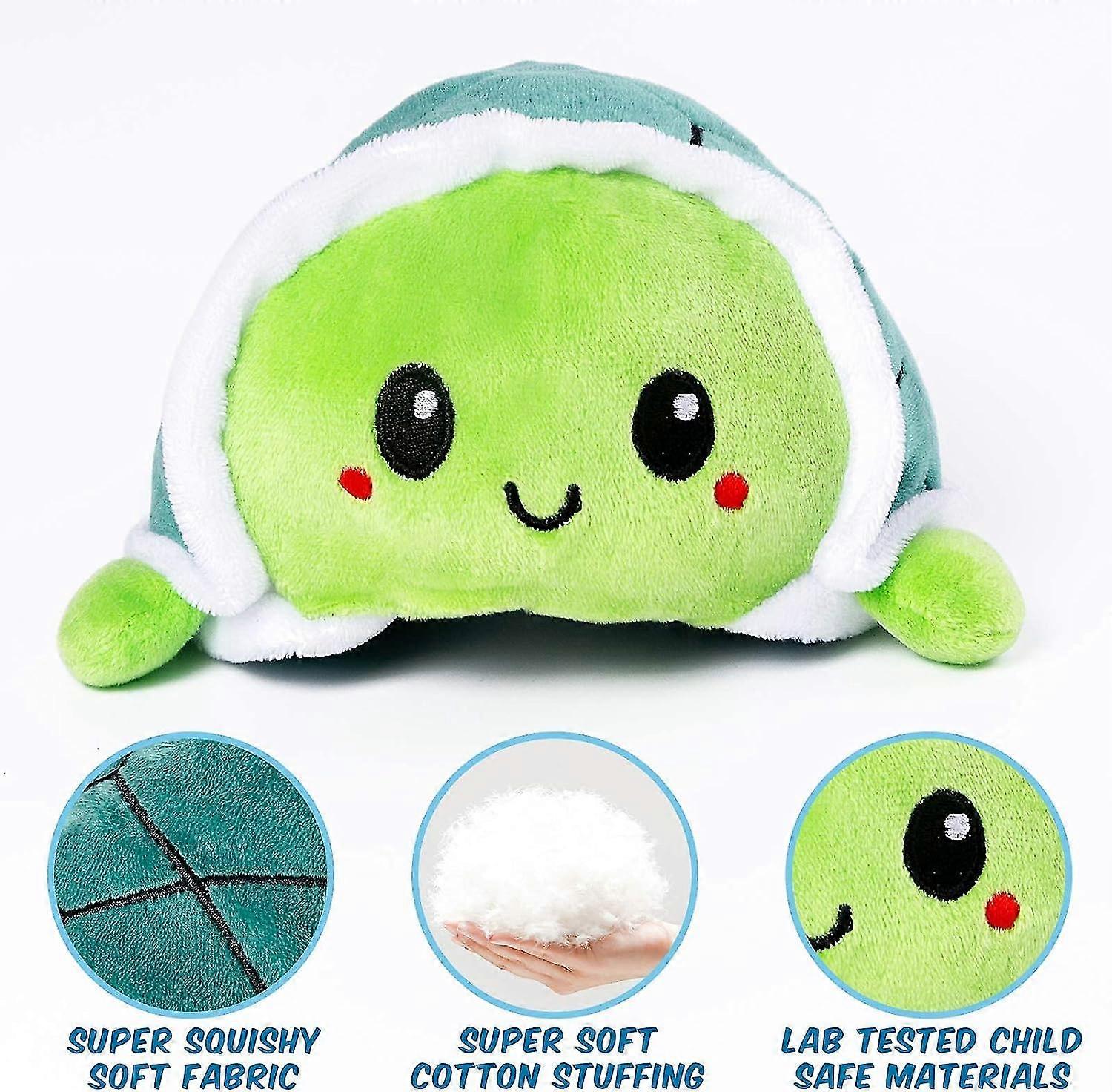 SSRGV Double Sided Turtle Plush Happy Sad Turtle Fluffy Cute Mini Plush ...