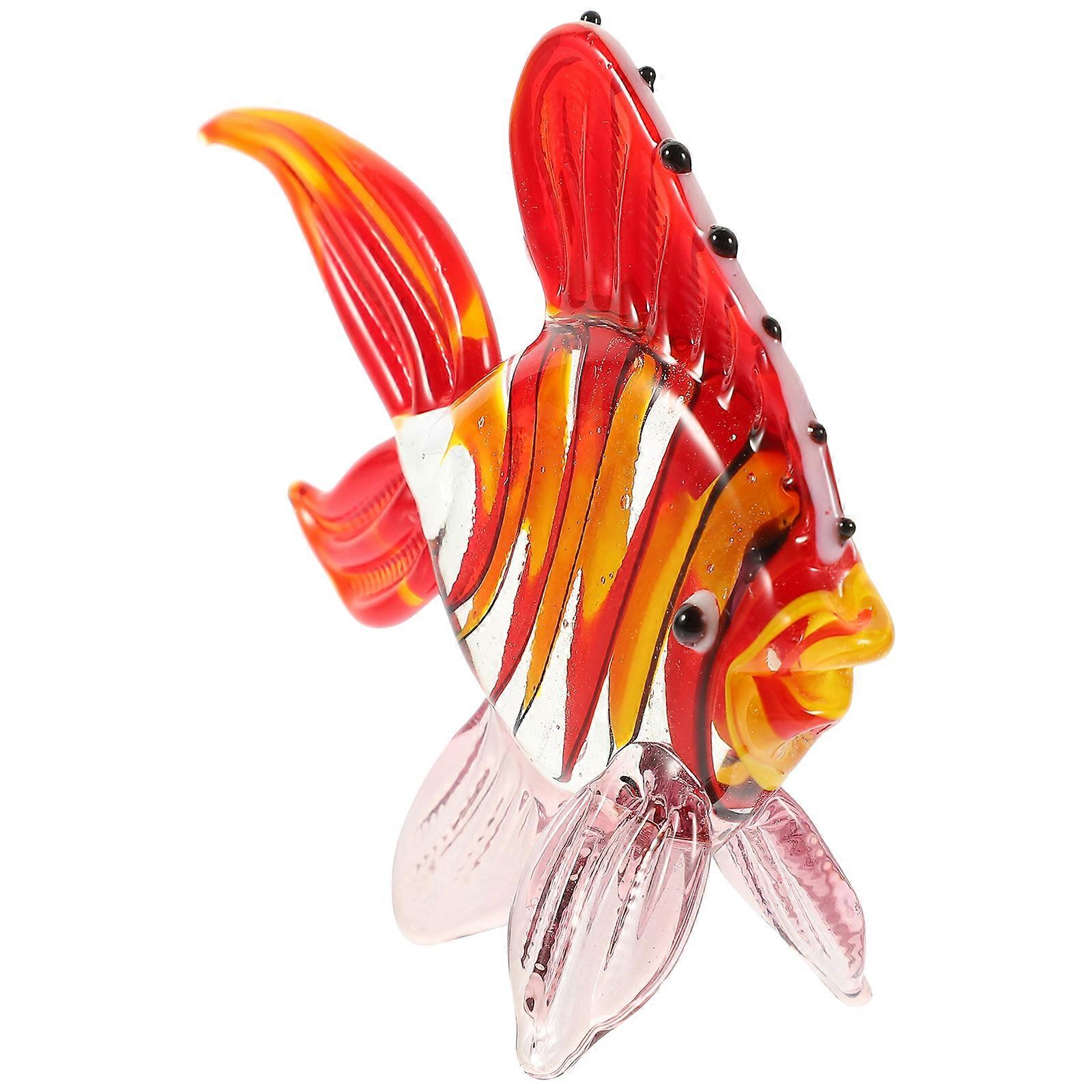 1pc Marine Theme Desktop Adornment Stained Glass Fish Crafts for Home ...