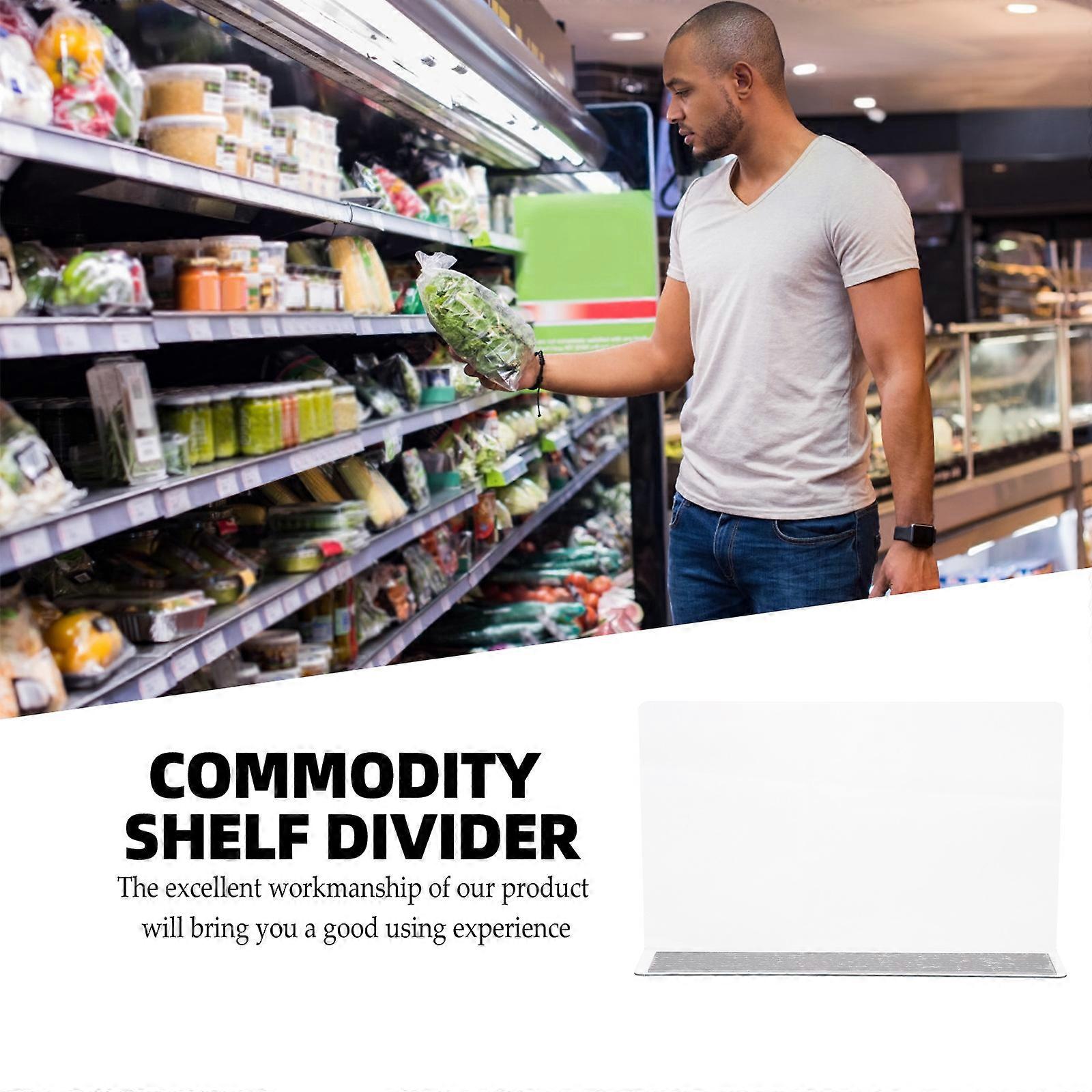 3pcs Plastic Shelf Divider Store Goods Separator Side Divider Clapboard ...