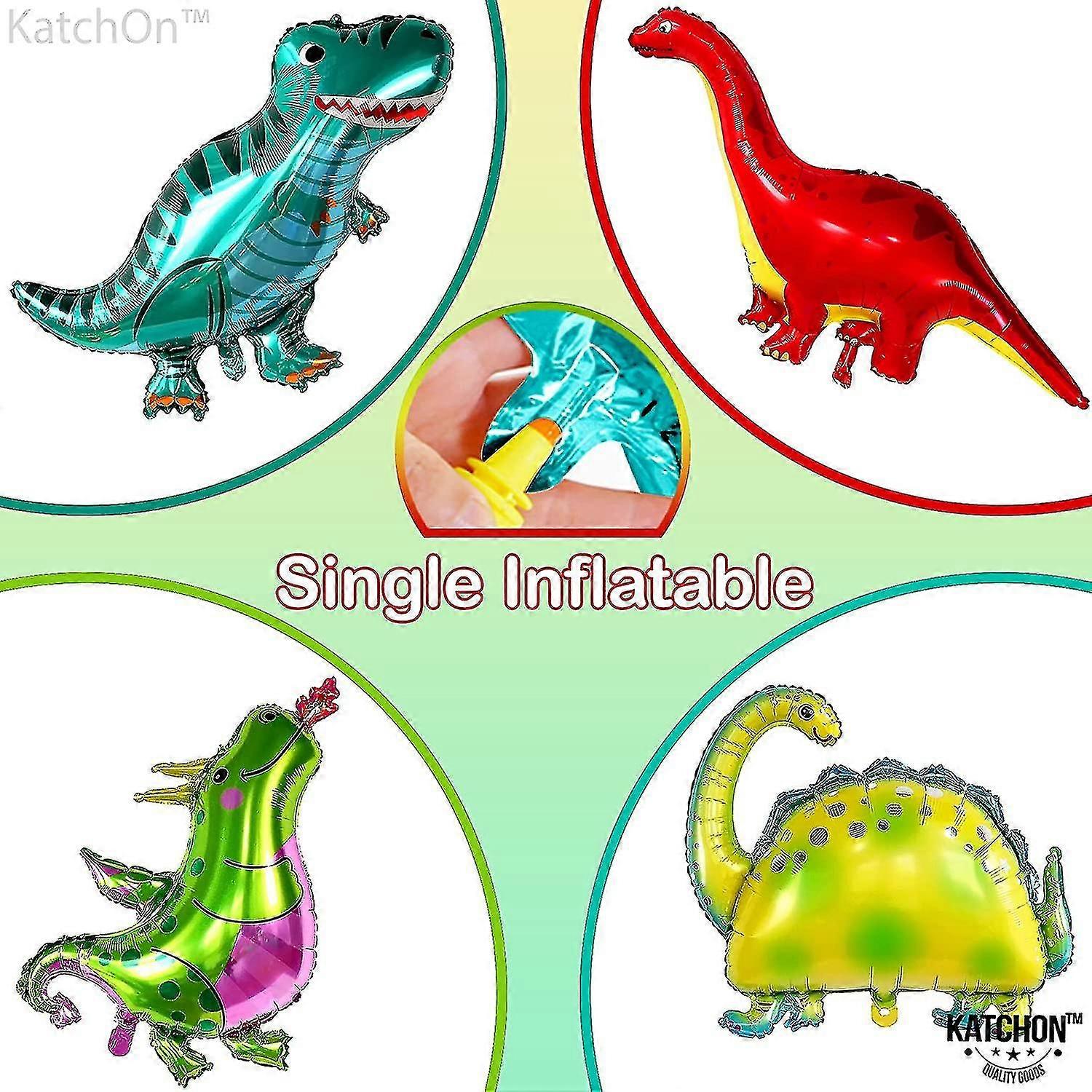 Big, Dinosaur Balloons For Birthday Party - 51 Inch| Dinosaur Birthday ...