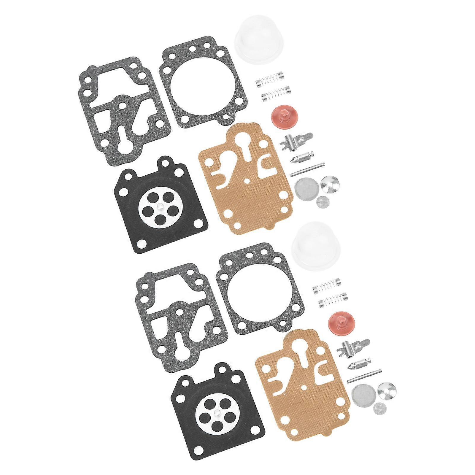 2 Sets Carburetor Diaphragm and Gasket Paper Iron Rubber Carburetor Repair Kit for Walbro 40 5 ...