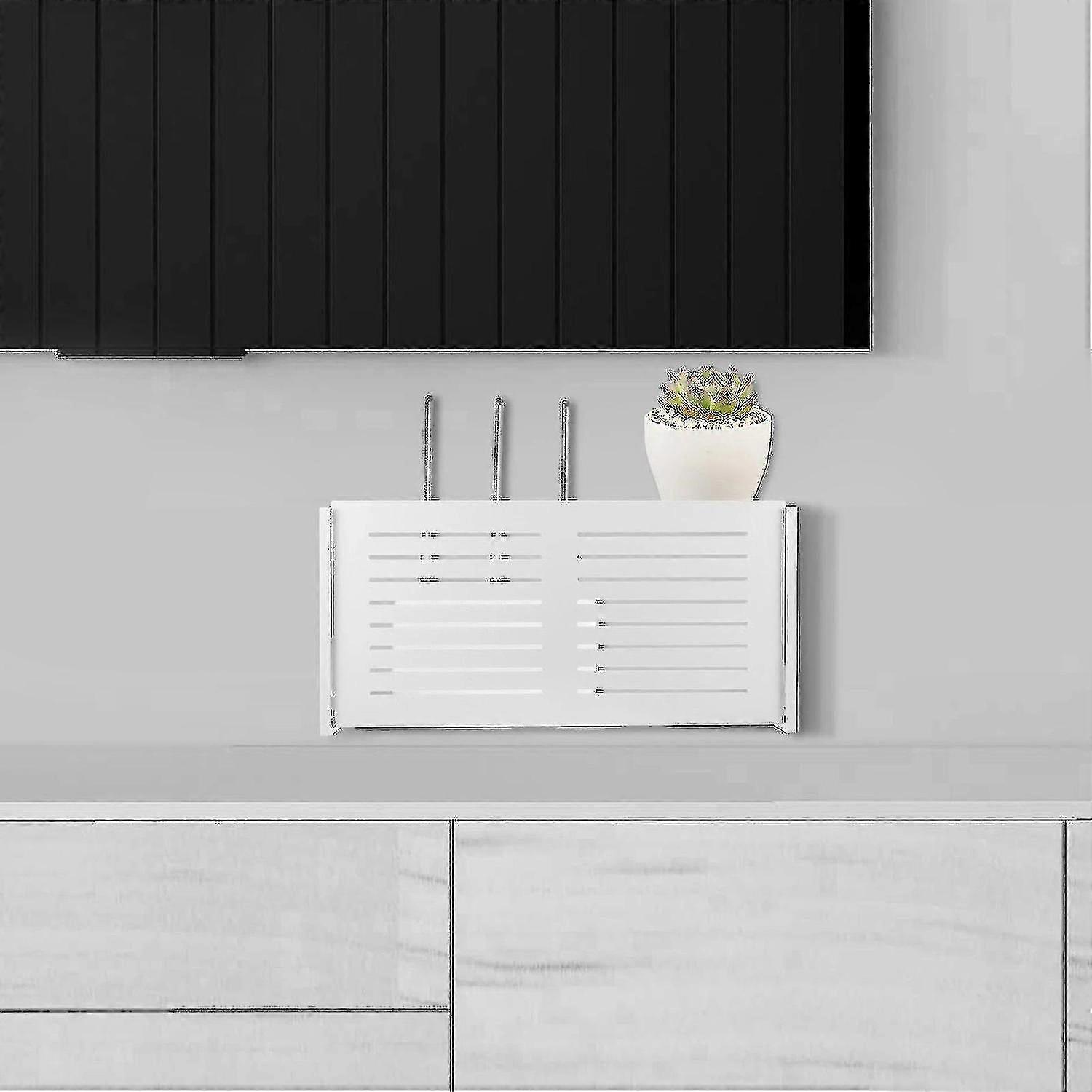 Lie Wifi Router Storage Box Wall Mounted Wireless Panel Shelf Home ...