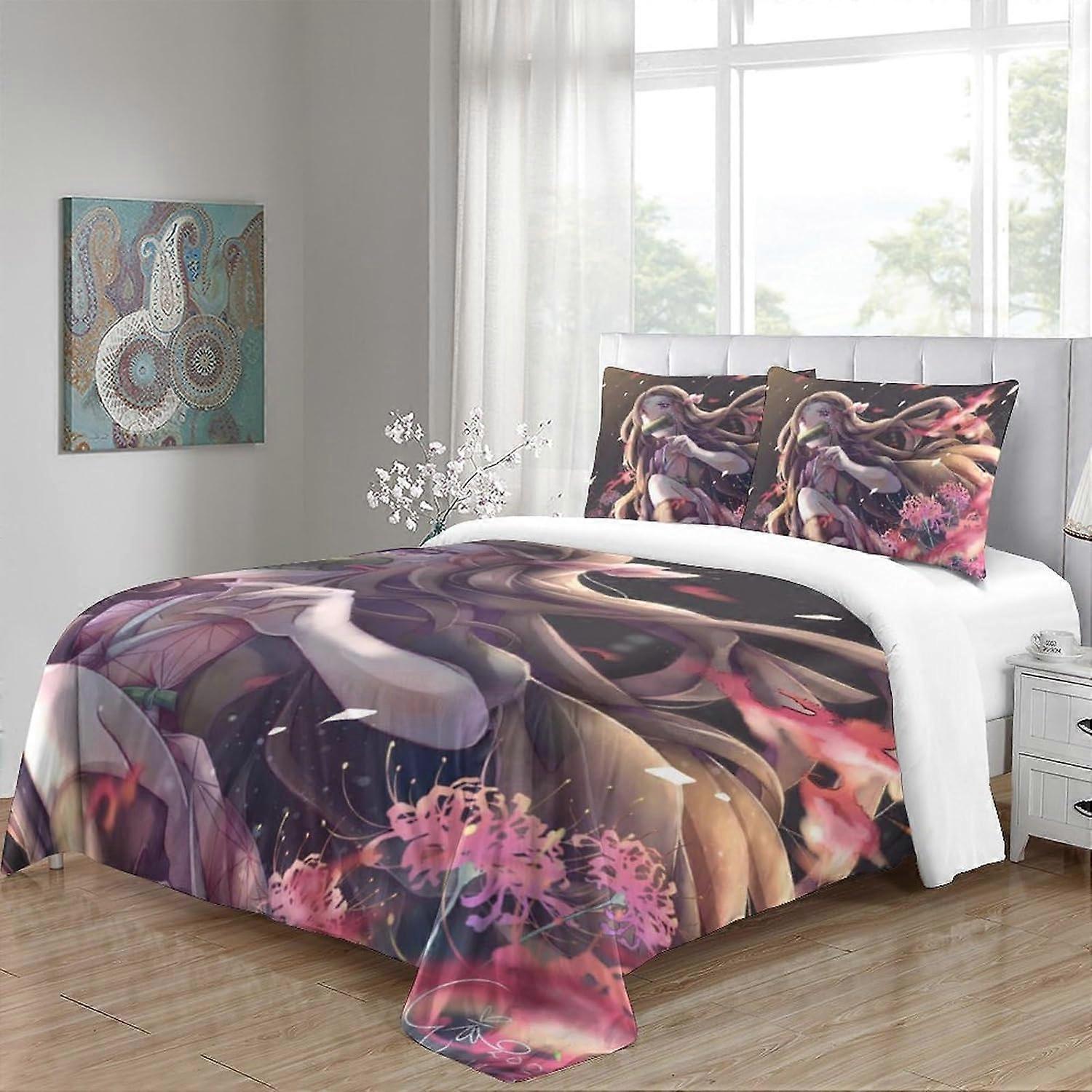 Kamado Nezuko Påslakan Set Demon Slayer 3D Digital Printing Pojke och ...