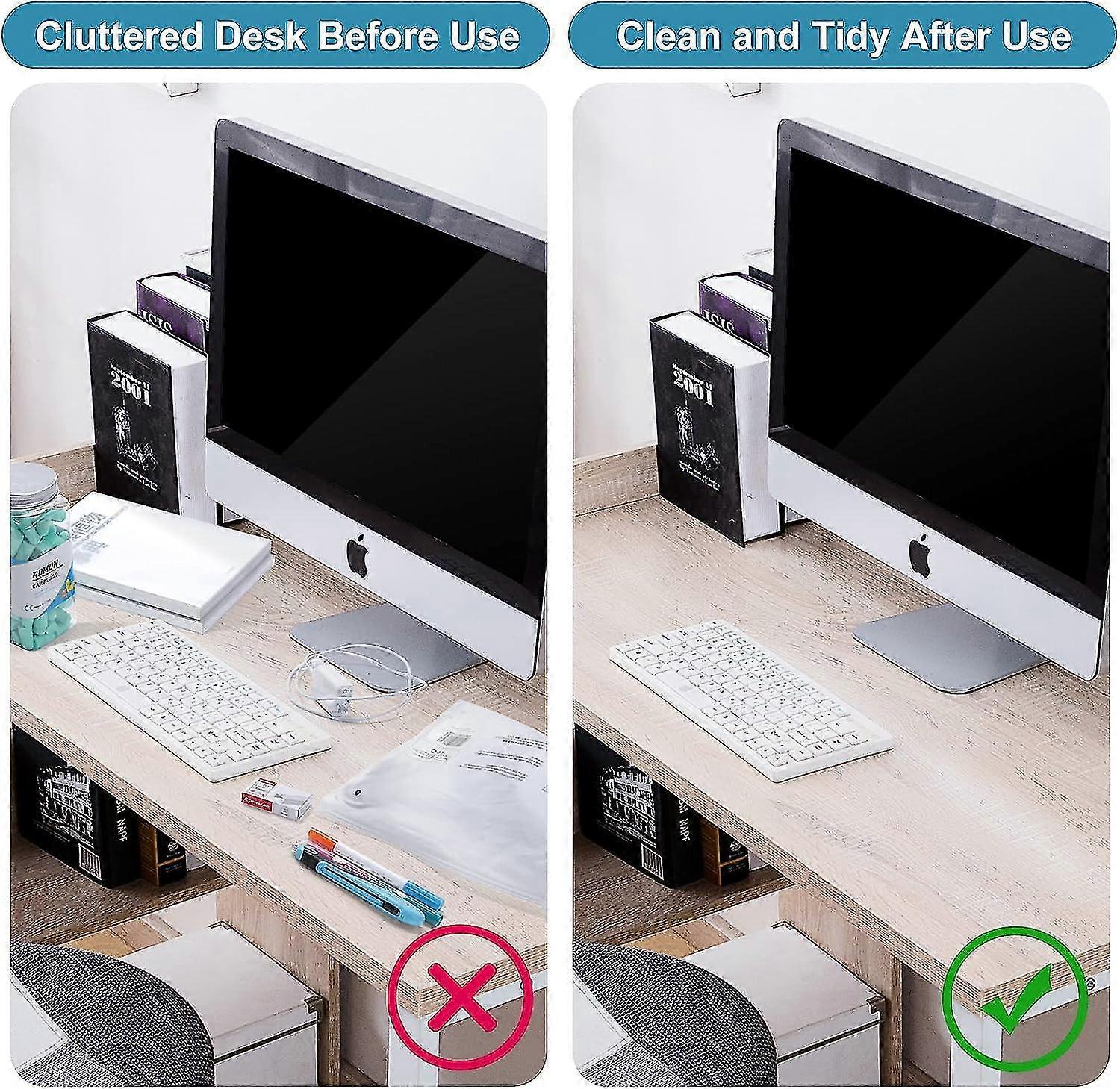 Cable Organizer, Drill Free Cable Management Organizer Under Desk Mesh ...