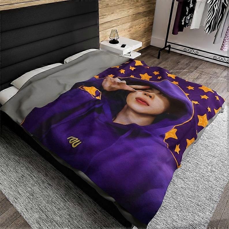BTS Jimin Purple Hoodie Blanket, BTS Jimin Kpop Merch, Gift for BTS ...