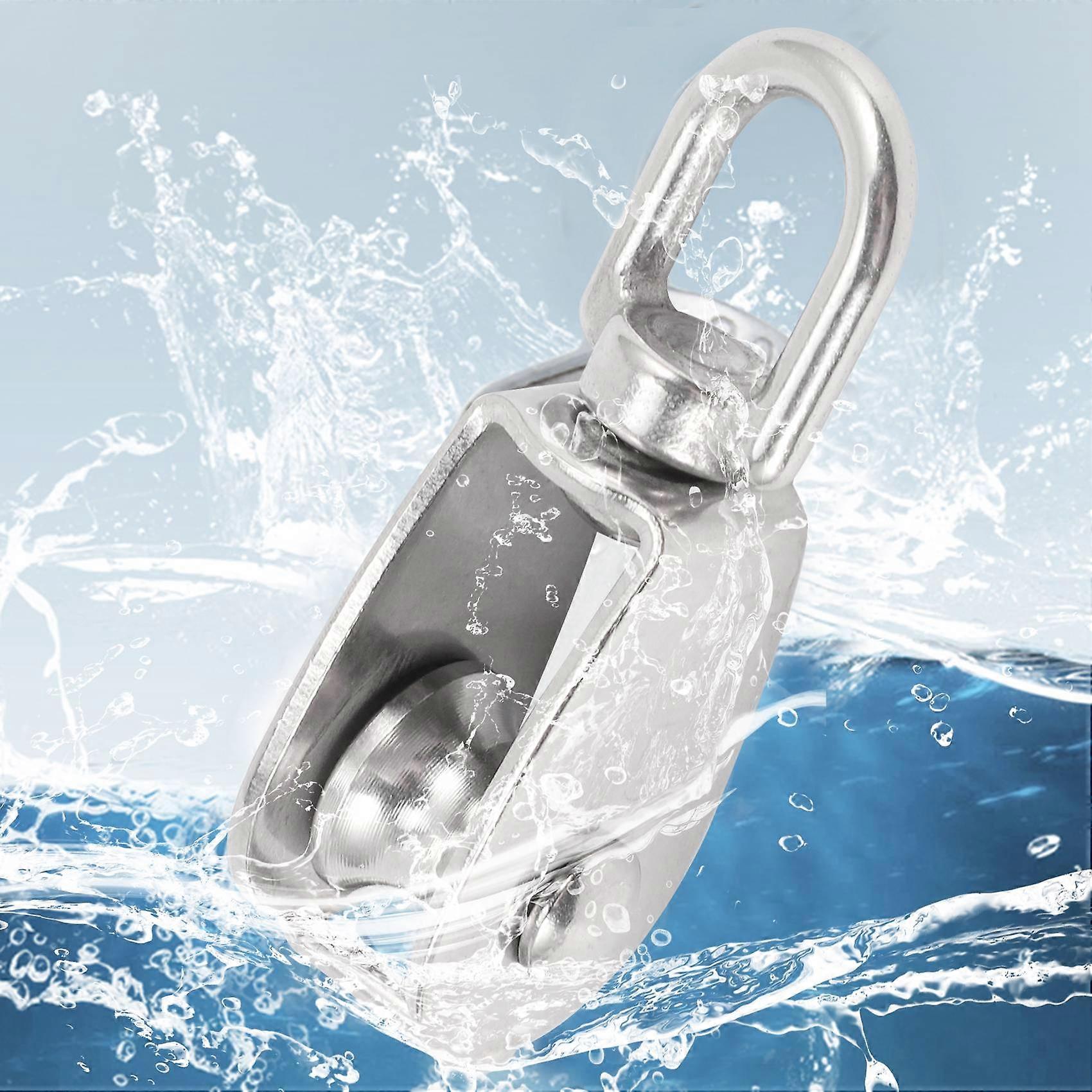 4PCS Single Pulley Block M15 Stainless Steel Small Pulley Roller for ...