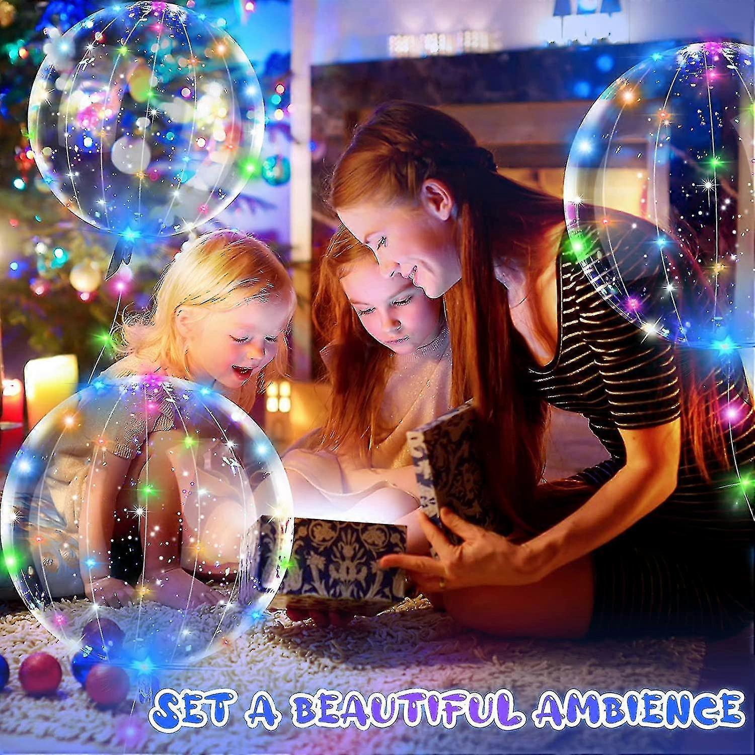 Led Balloons 40 Sets, Led Light Up Bobo Balloons 20 Inches With String ...