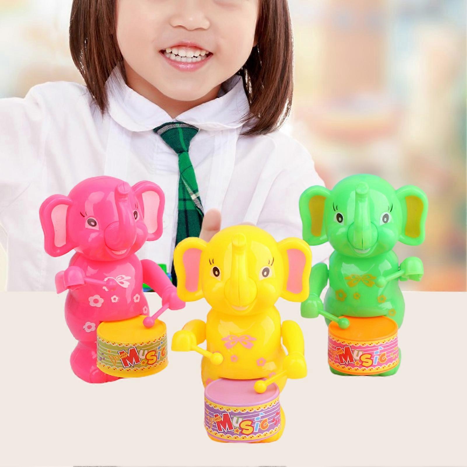 Funny Wind Up Toy Cute Cartoon Rabbit Dog Elephant Drumming Toy Kids ...