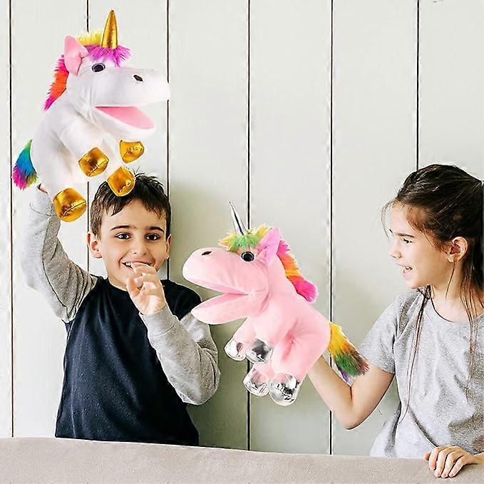 Animal Hand Puppets Unicorn Plush Dinosaur Animals Hand Puppet Toys ...