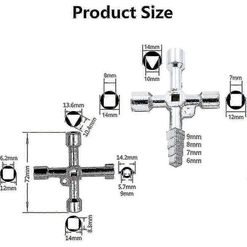 Ways Multifunction Wrench 6 Pieces, Triangle Wrench Faucet Switch ...