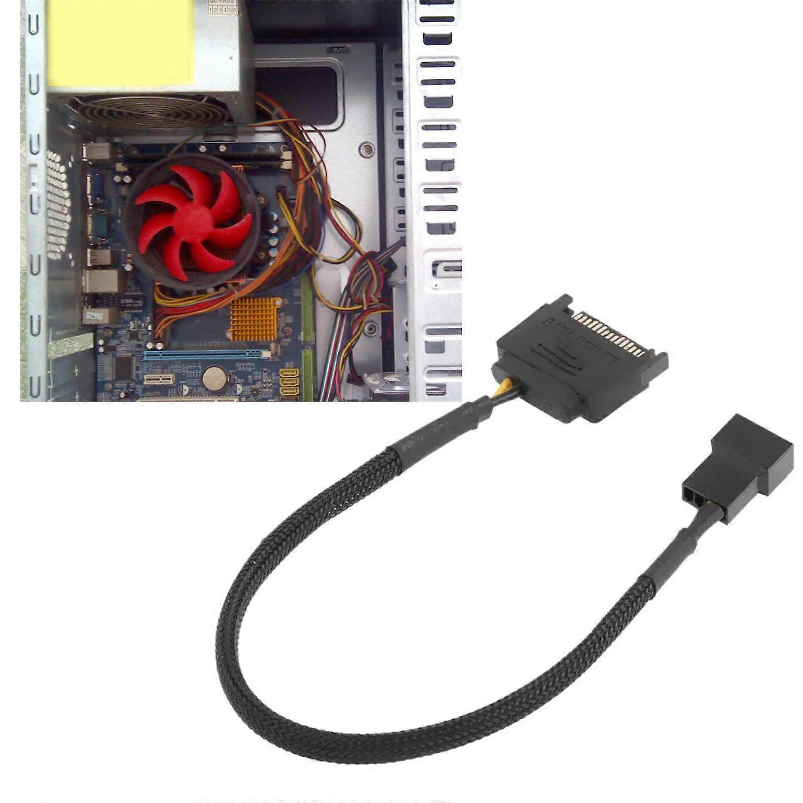 SATA 15Pin to 1/2 Cooling Fan Interface 3/4 Pin Laptop Motherboard CPU ...