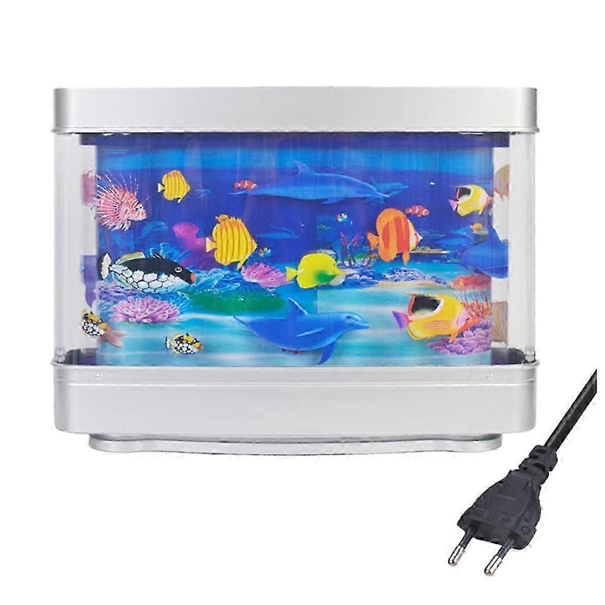 Artificial Tropical Fish Tank Lamp Aquarium Night Light Virtual Ocean ...