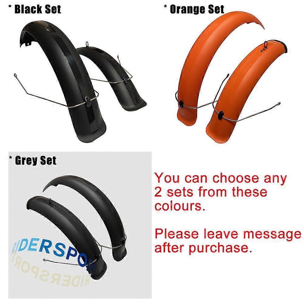 Bicycle Fender Set 20x4.0 Wide Front Rear Mudguard Off-road Fat Tire ...