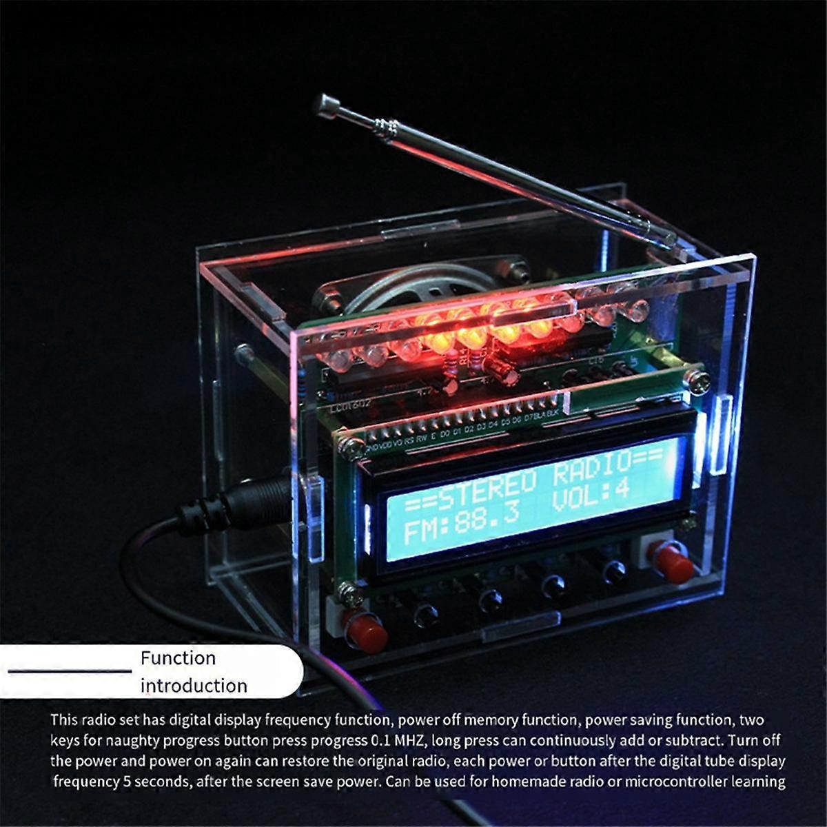 FM Radio Electronic Kit Production Welding RDA5807 Adjustable Frequency ...