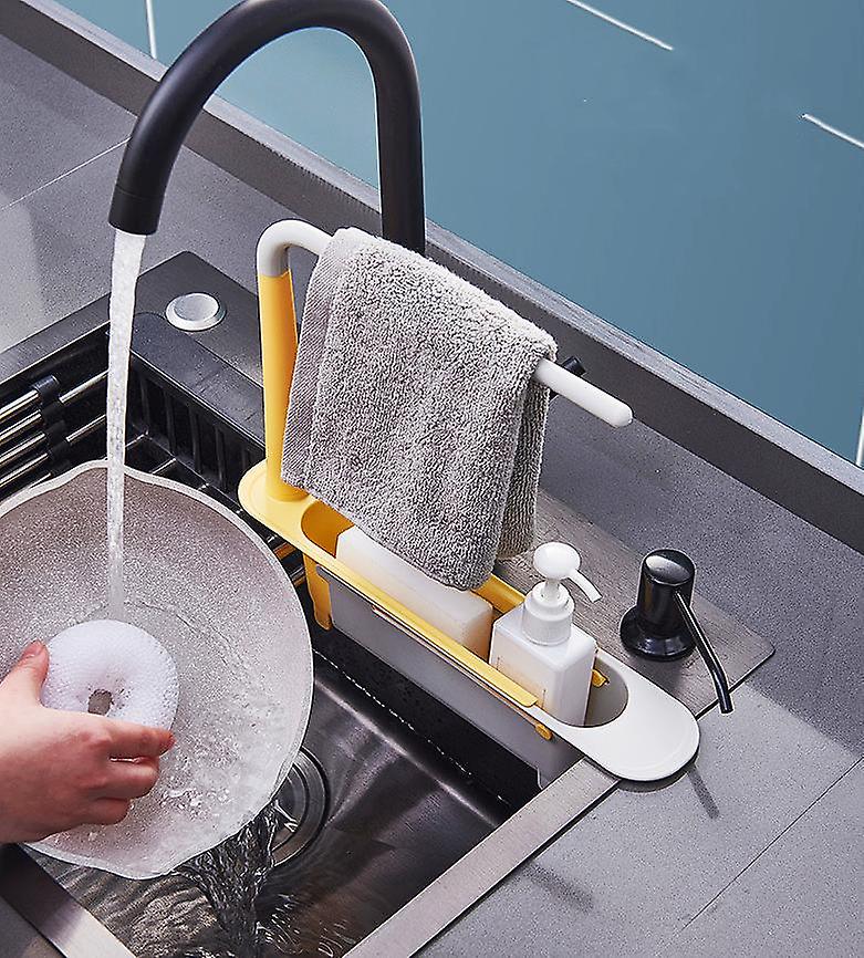 Telescopic Sink Holder Expandable Kitchen Sink Organizer Rack Sponge ...