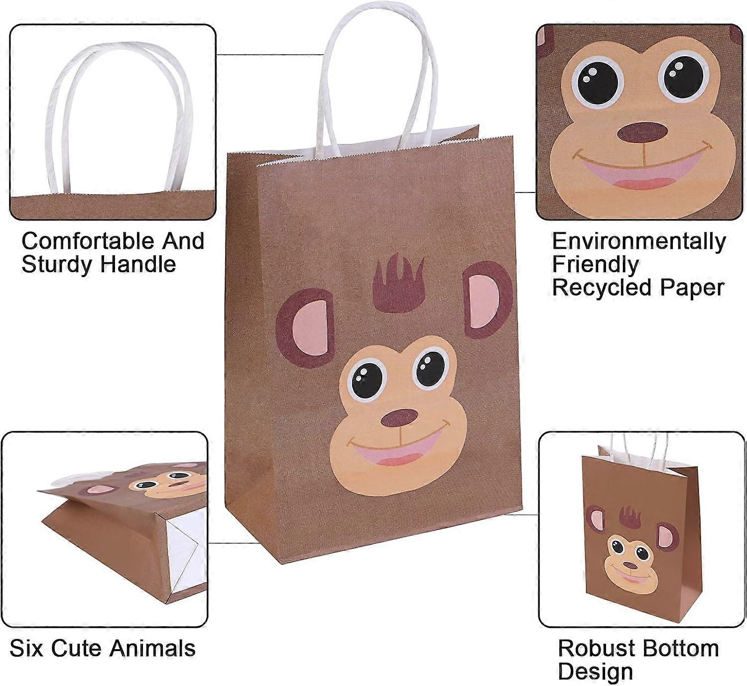 2025 Suitable 18Pcs Animal Easter Gift Bags Gift Bag, Cute Animals ...