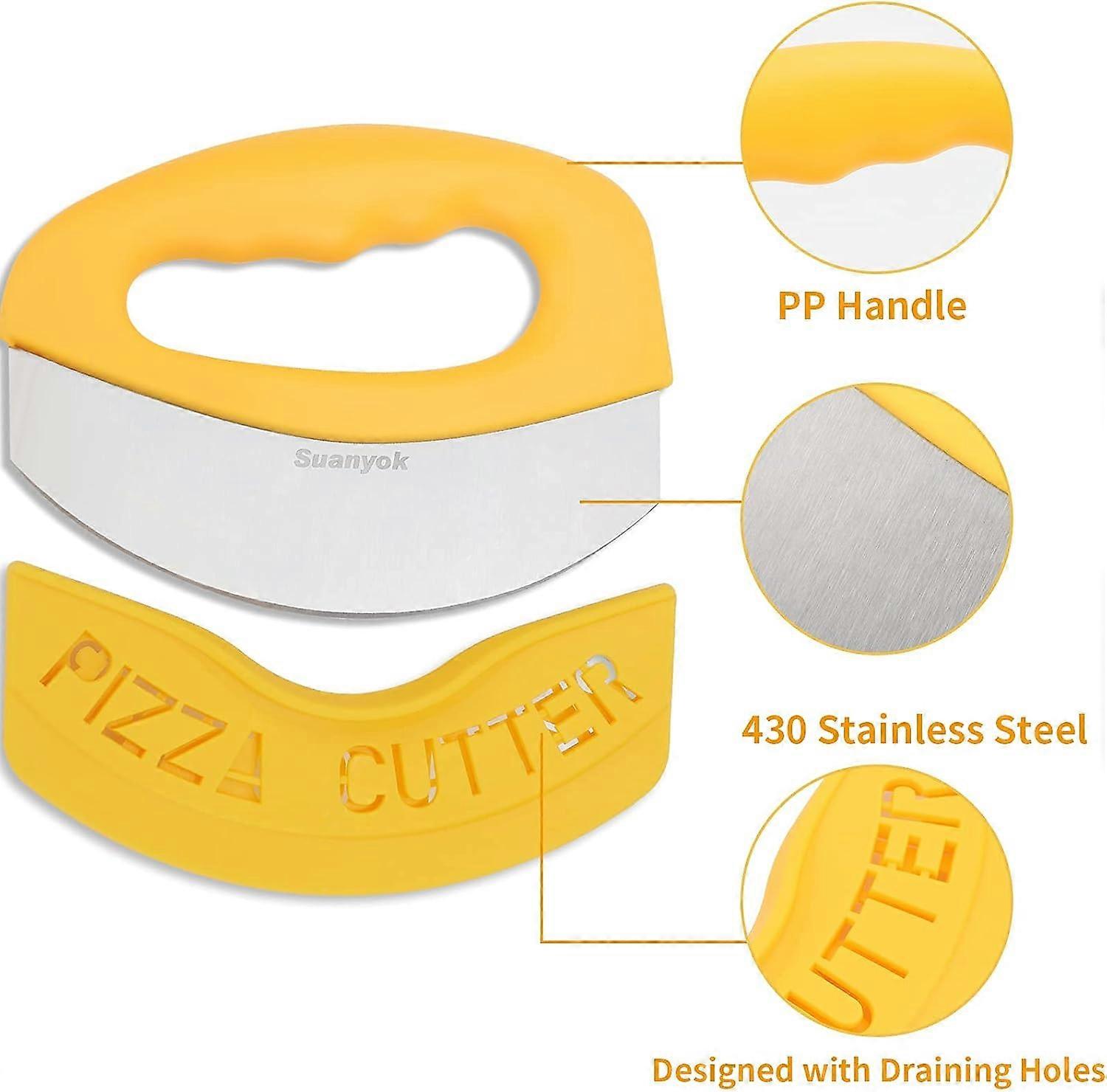 SBSG Premium Pizza Cutter Food Chopper-Super Sharp Blade Stainless ...
