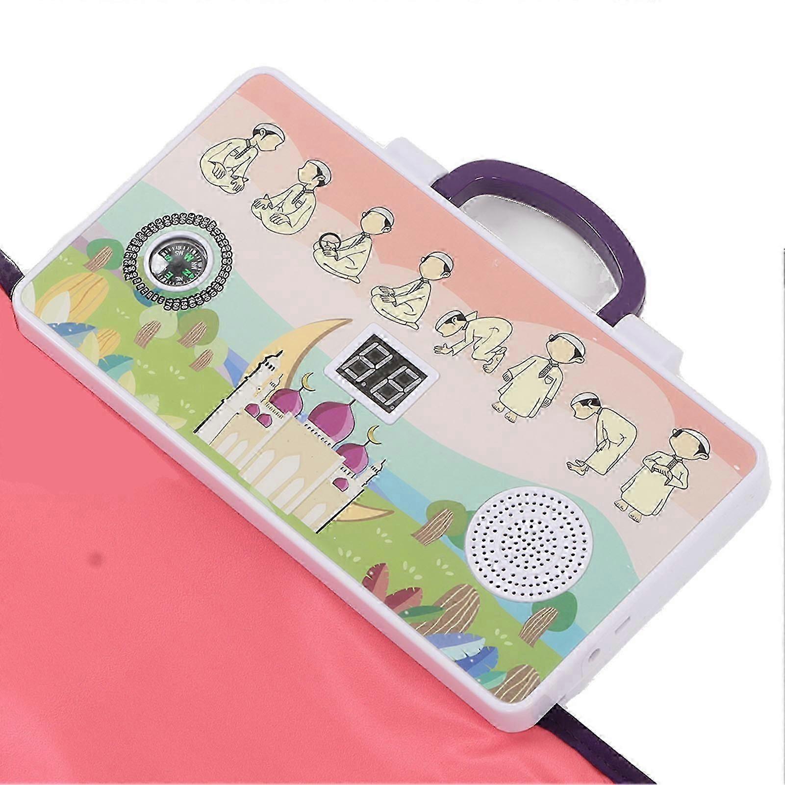 Kids Electronic Muslim Prayer Rug with Worship Step Guide 6 Languages Teaching Talking Prayer ...