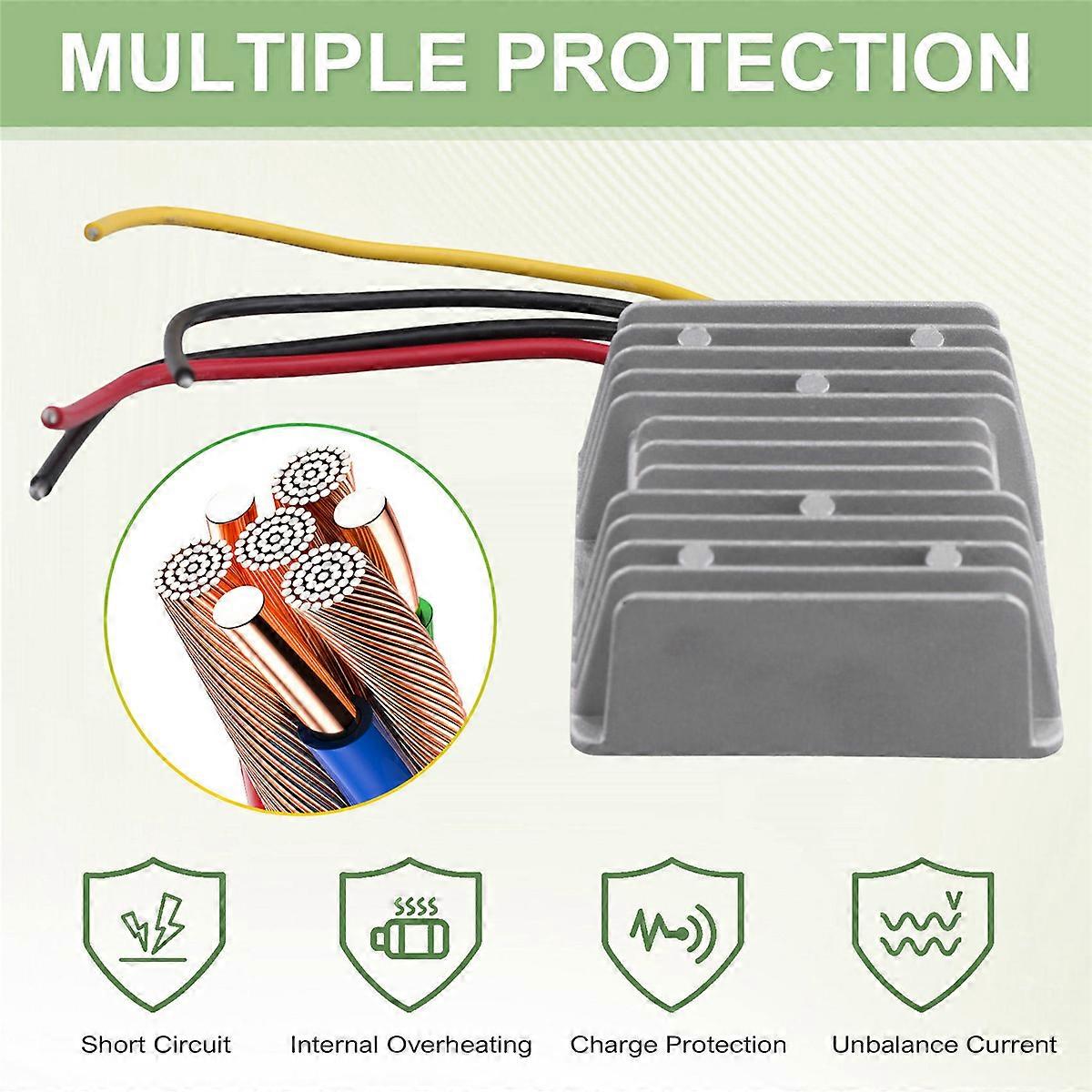 8V-40V to 12V 10A Battery Regulator Boost Buck DC Converter 12V Regulator Power Converter ...