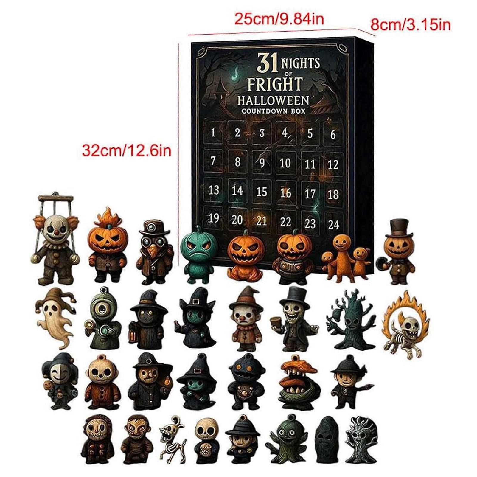 31 Nights of Fright Halloween Countdown Box with Spooky Surprise Toys ...