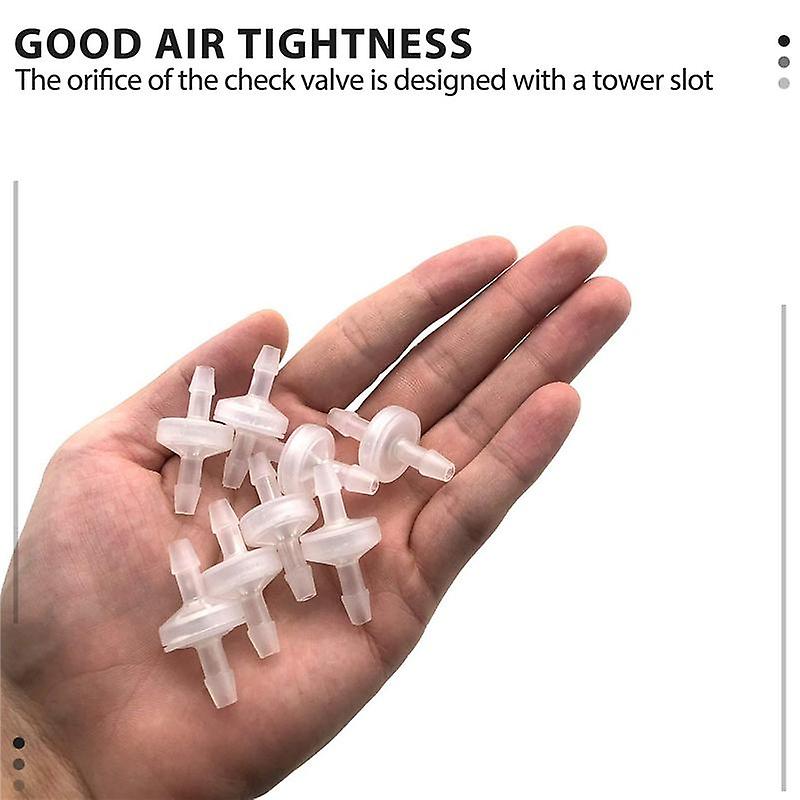 8 Pcs 1/4" Check Valve 6mm PVDF One Way Valve Inline Check Valve Non ...