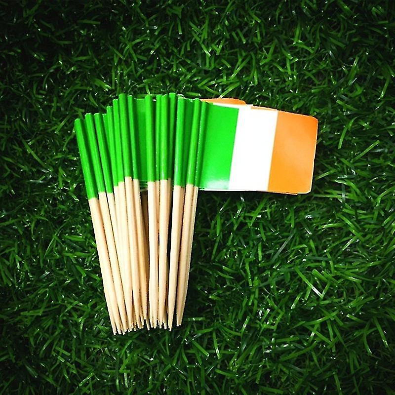 100pcs/set Mini Irish Flag Cupcake Cocktail Toothpick Stick Cake Topper ...