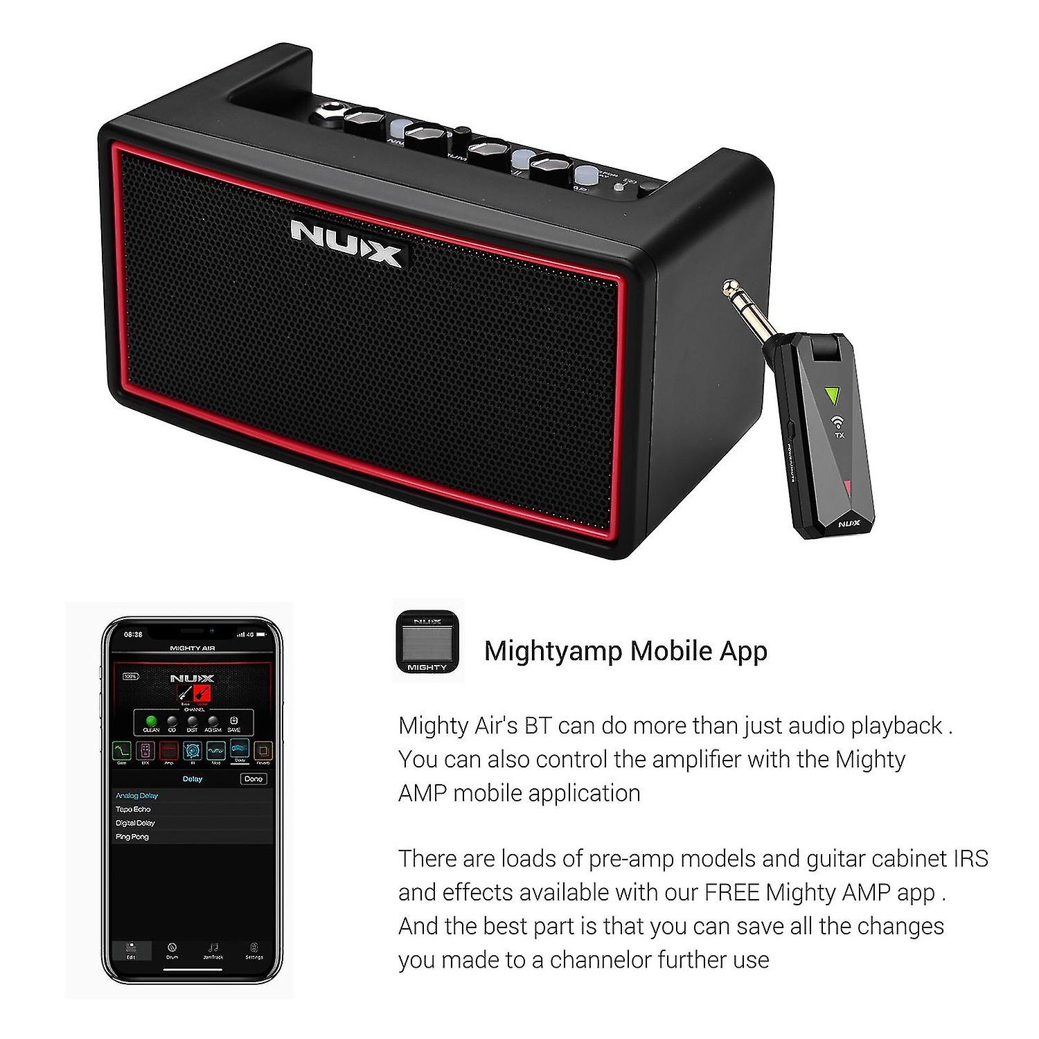 Nux Mighty Air Wireless Guitar Amplifier Bluetooth Compatible Amplifier ...