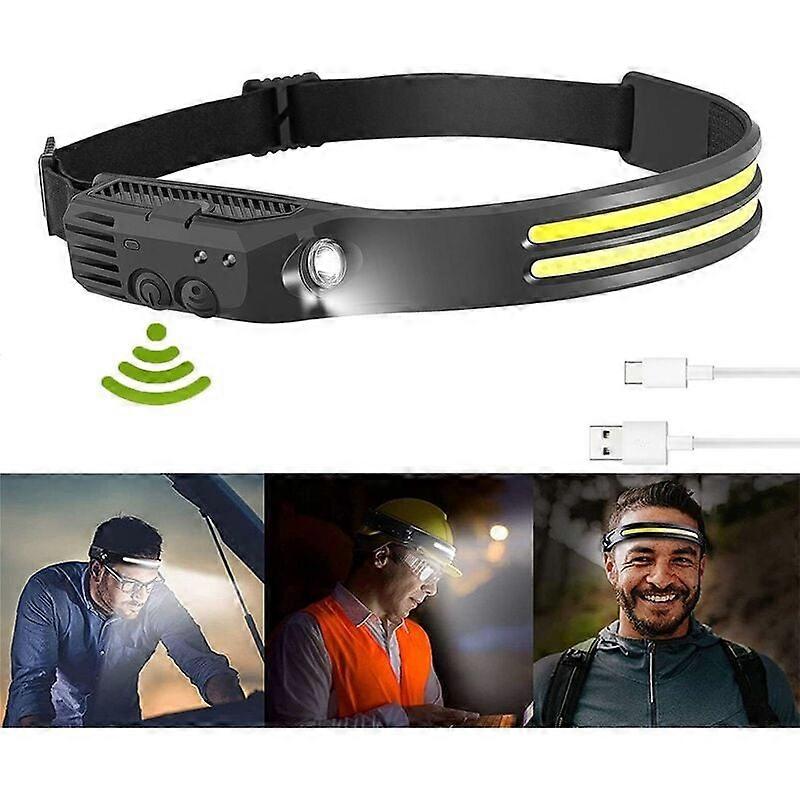 Rechargeable LED headlamp, USB headlamp, headlamp for outdoor fishing ...