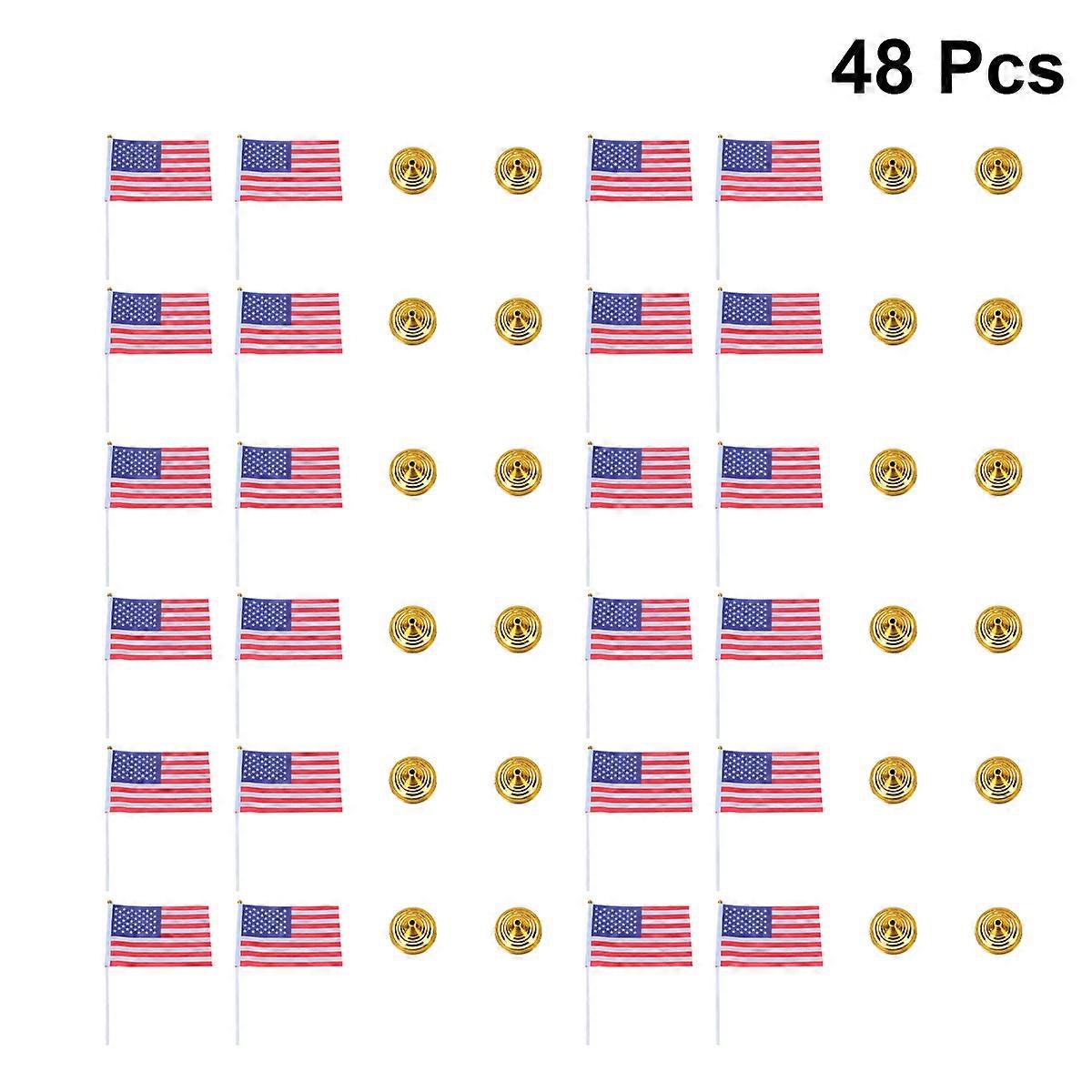 48 Pcs Creative American Desktop Flag USA National Country Flag ...