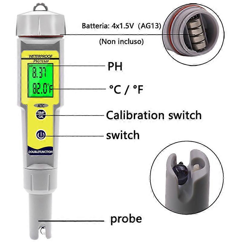 pH-618 pH tester PH test pen Portable ph meter with automatic ...