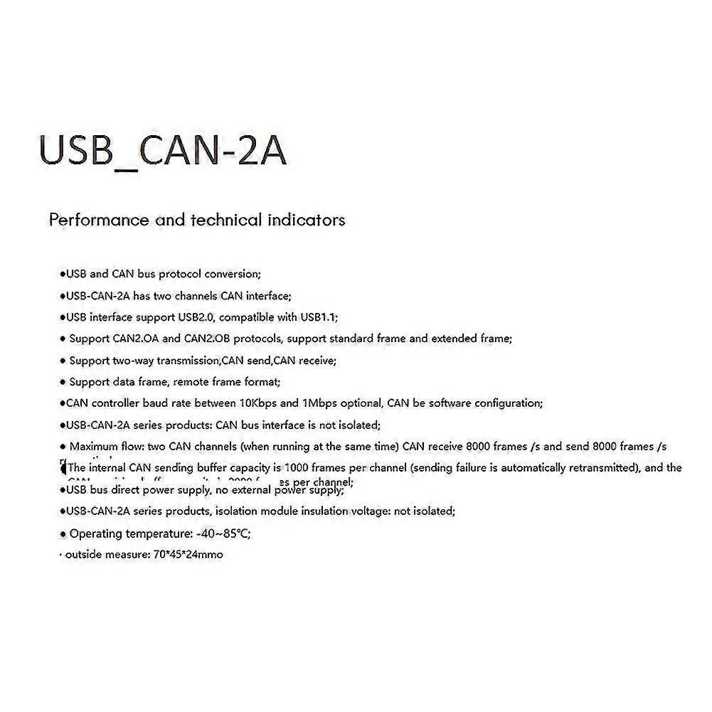 Can Bus Analyzer Canopenj1939 Usbcan-2a Usb To Can Adapter Dual Path ...