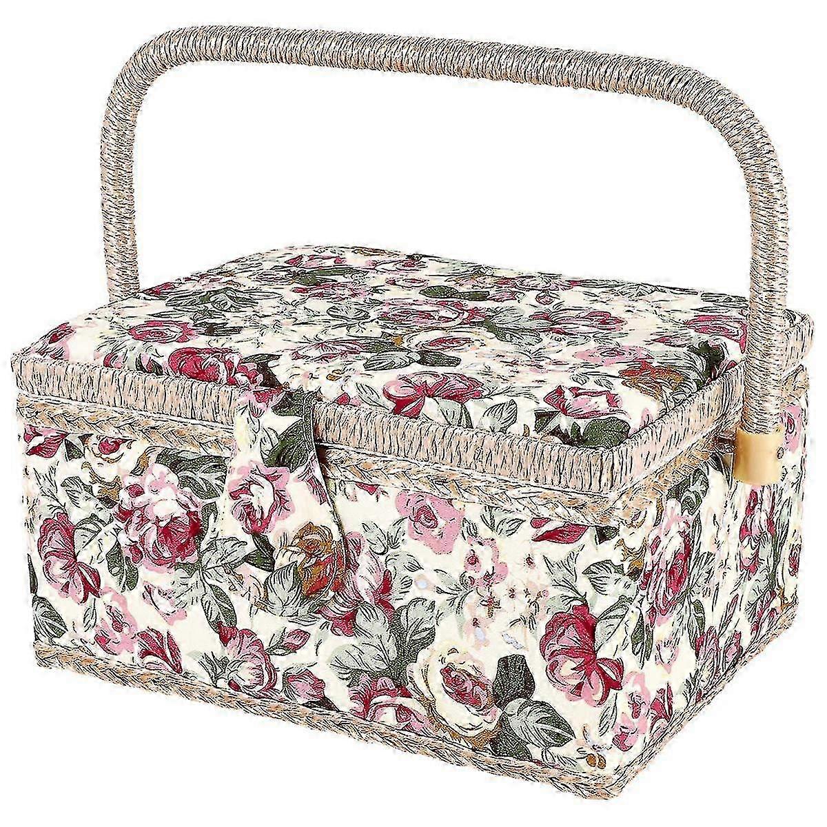 Extra Large Sewing Basket,Vintage Sewing Basket,for Needles, Thread ...