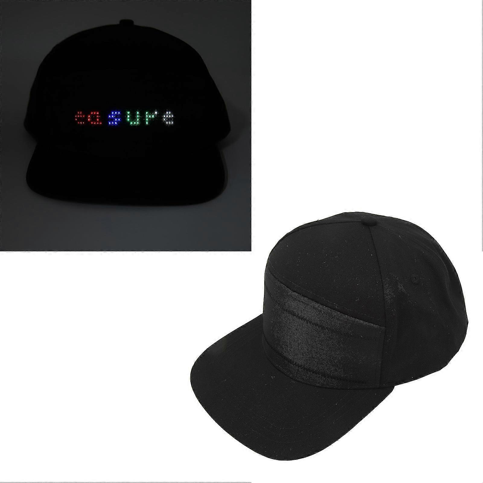 LED Cap Programmable Bluetooth APP Control Editable Colorful LED Hat ...