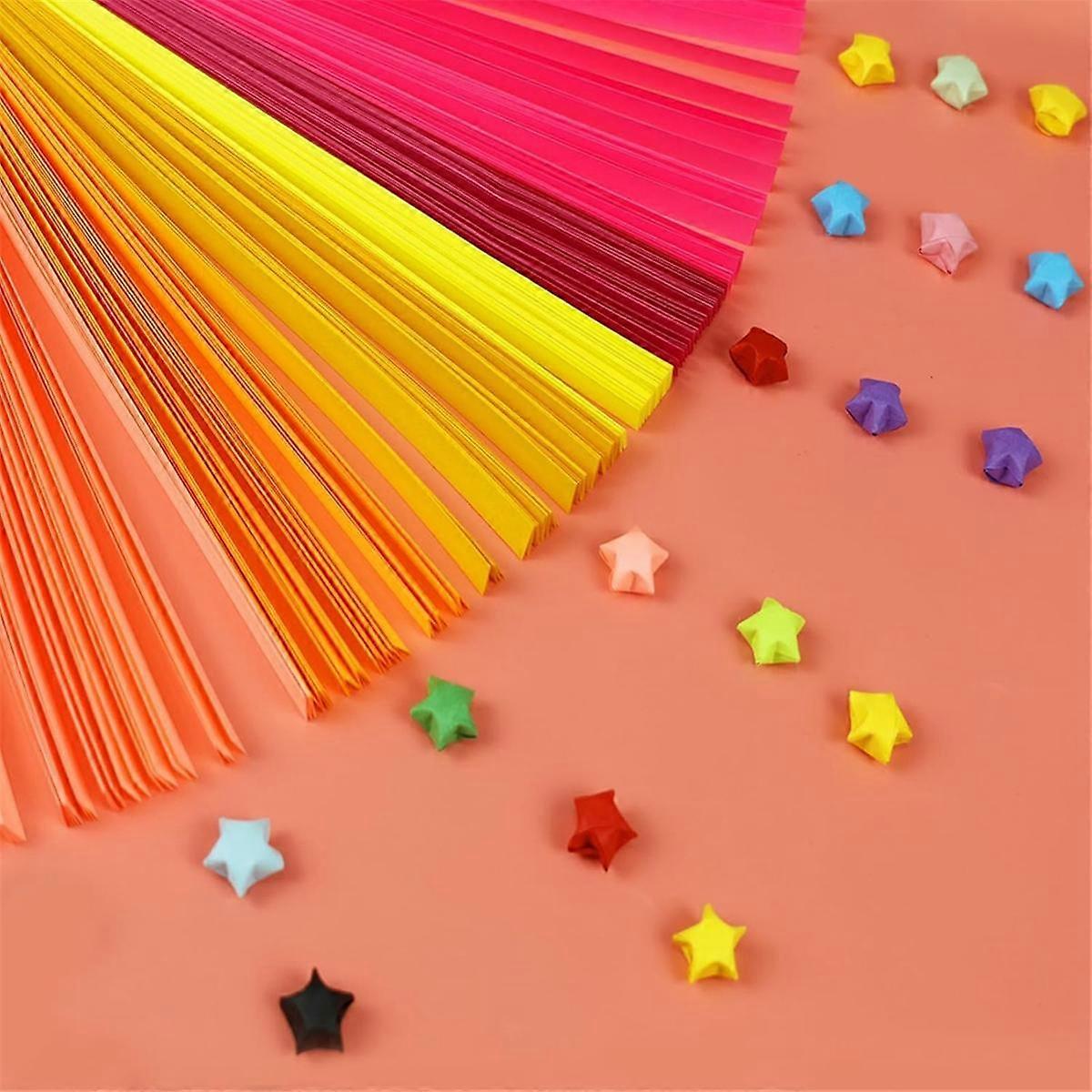 1350 Sheets Star Paper Strips 27 Assortment Color Star Paper Lucky Wish ...