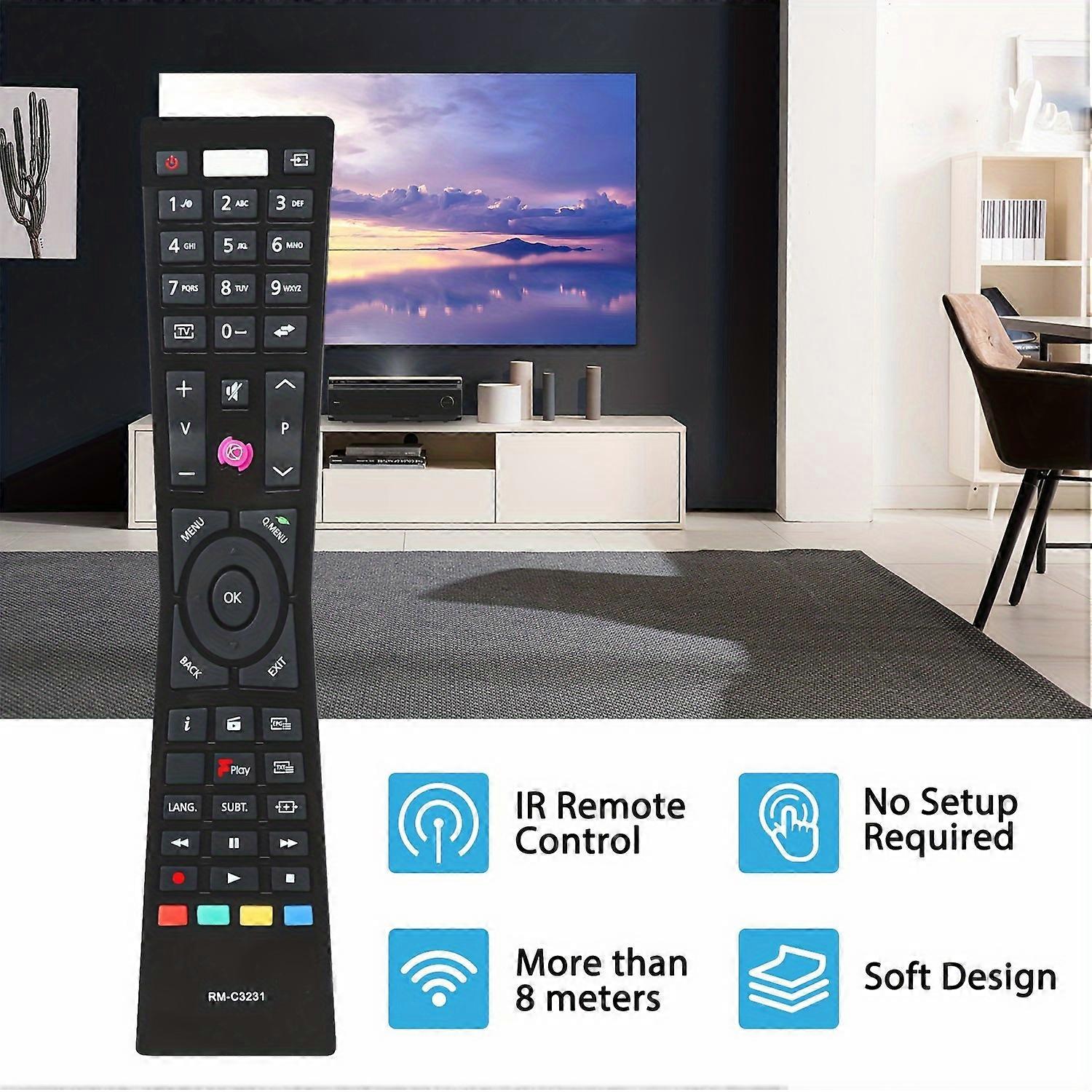 NEW Replacement JVC RM-C3231 Remote Control Fit For JVC SMART 4K LED TV RMC3231 LT-32C670 LT ...