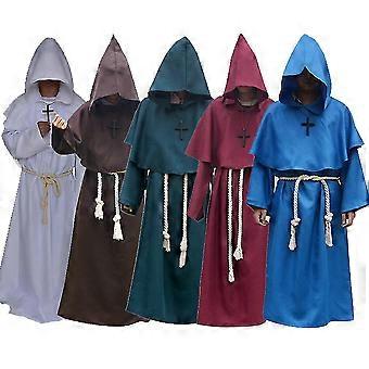 Monk Fancy Dress Friar Tuck Costume Religious Robe Robin Hood Adult ...