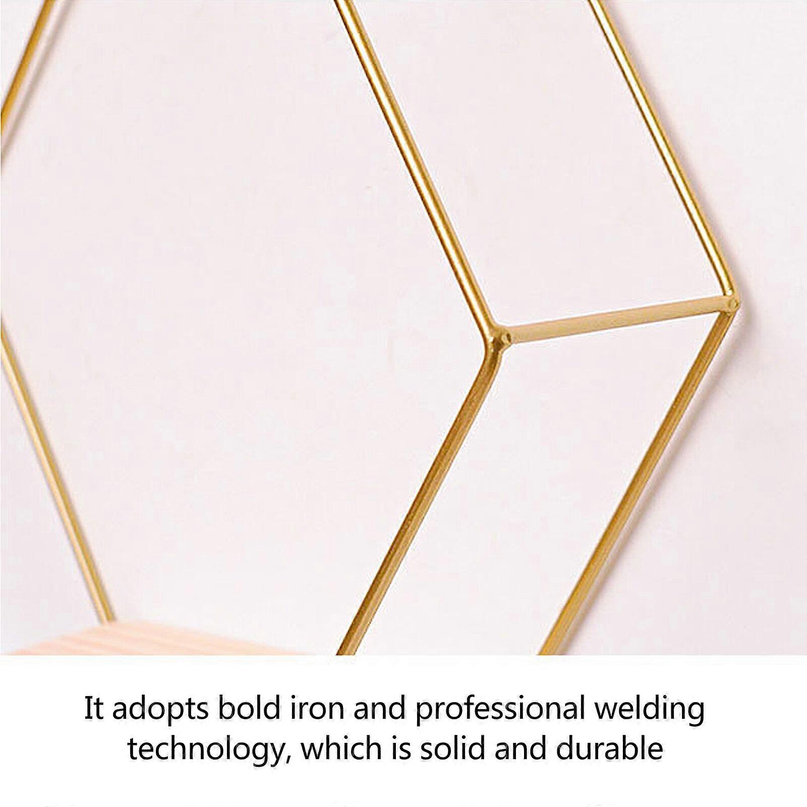 Metal Wire Wall Shelf Home Decor Storage Floating Round Multi-Section ...