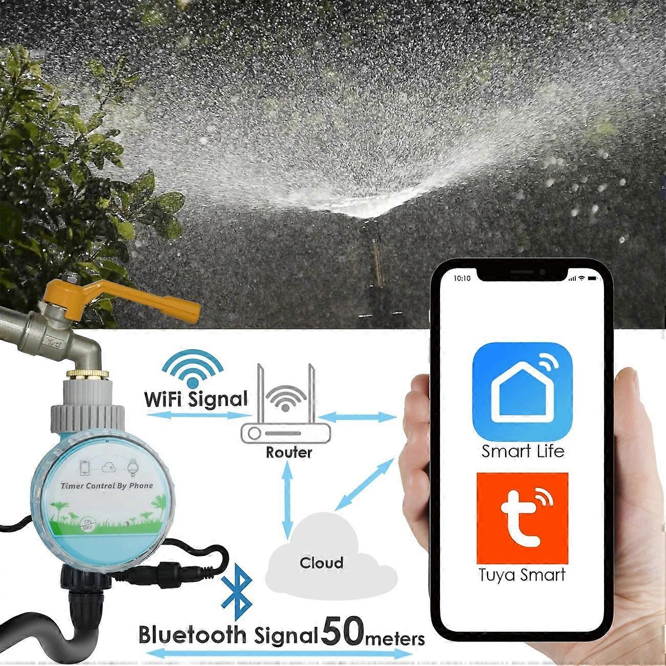 Water Timers Garden WiFi Wireless Smart Water Timer Remote Controller ...