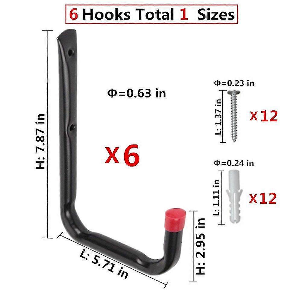 Heavy Duty Garage Storage Utility Hooks,universal Wall Mount U Rack ...