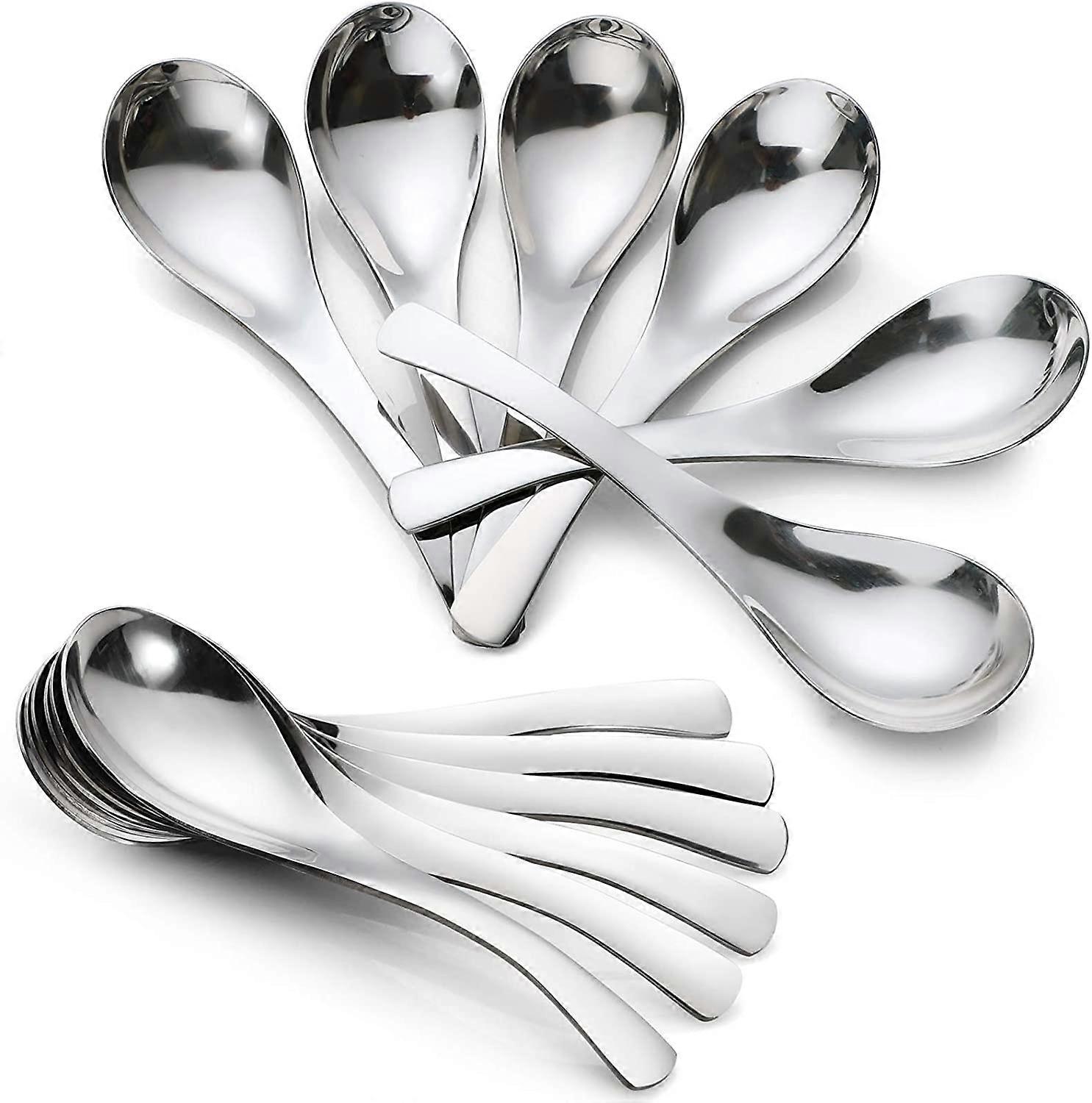 12 pcs thick heavy duty spoons, stainless steel spoons, 304 material ...