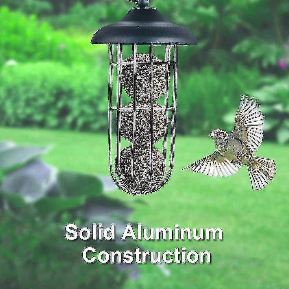 Fat Ball Bird Feeder, Iron Automatic Hanging Fat Ball Containers, Bird ...