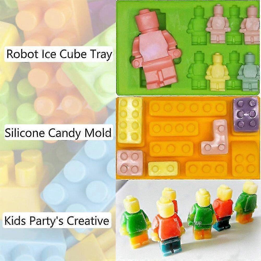 Silicone Cake Mold 3d Robot Molds Building Brick Chocolate Mold Candy ...