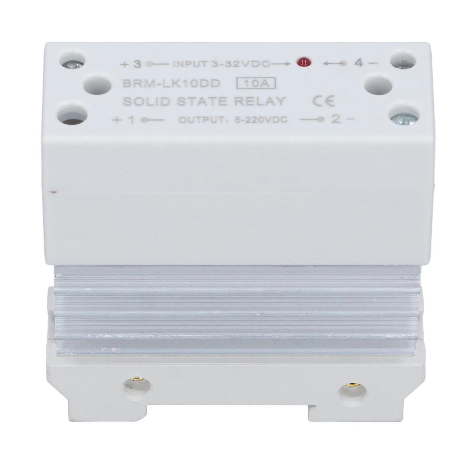 Solid State Relay DC to DC Input 3‑32V Output 5‑220V 10A Rail Single ...