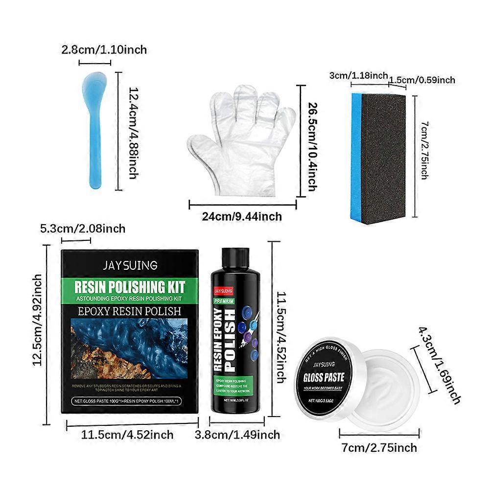 Epoxy Resin Polishing Kit, Resin Polishing Compound, Scratching Set ...