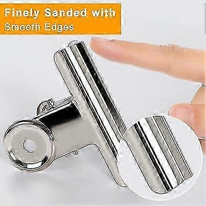 6 Pack Bulldog Metal Clips, 75mm Bulldog Clip, Large Metal Hinge Clips ...