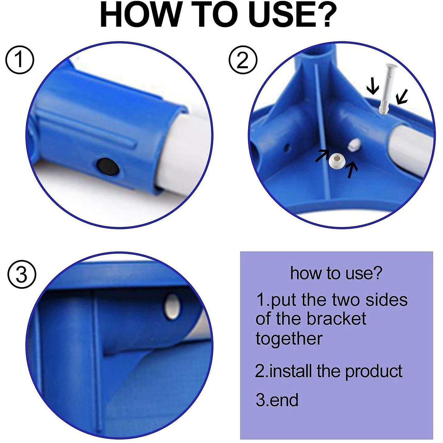 12 Pcs Plastic Pool Joint Pins & 12 Pcs Rubber Seals For Above Ground ...